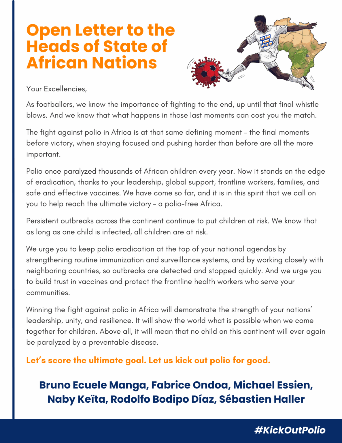 Kick Out Polio — Make Polio History